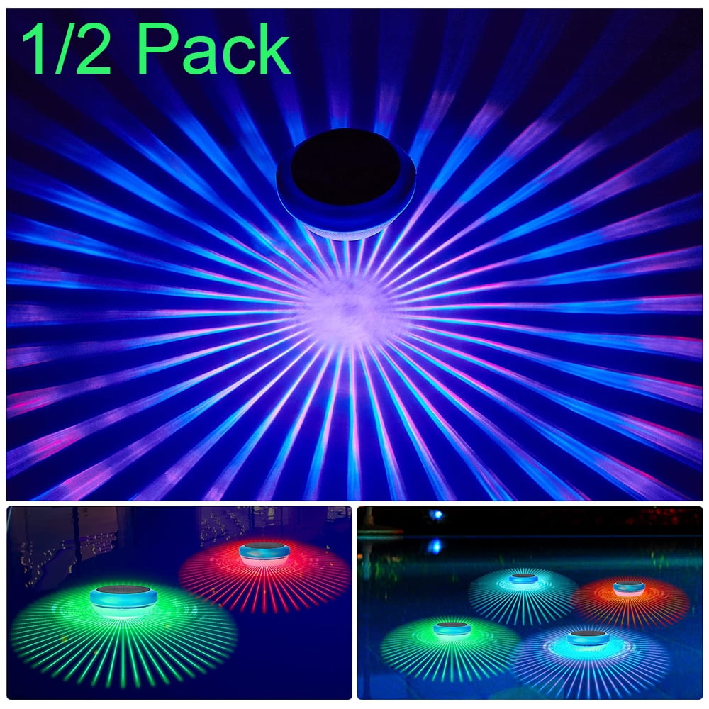 Floating Solar Pool Lights, Floating RGB Color Changing Pool Lights ...