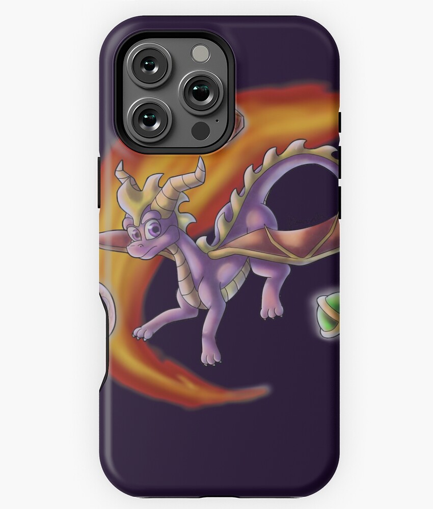 Floating Spyro v2 Gaming Fan Art Phone Case for iPhone 16 15 14 13 12 ...