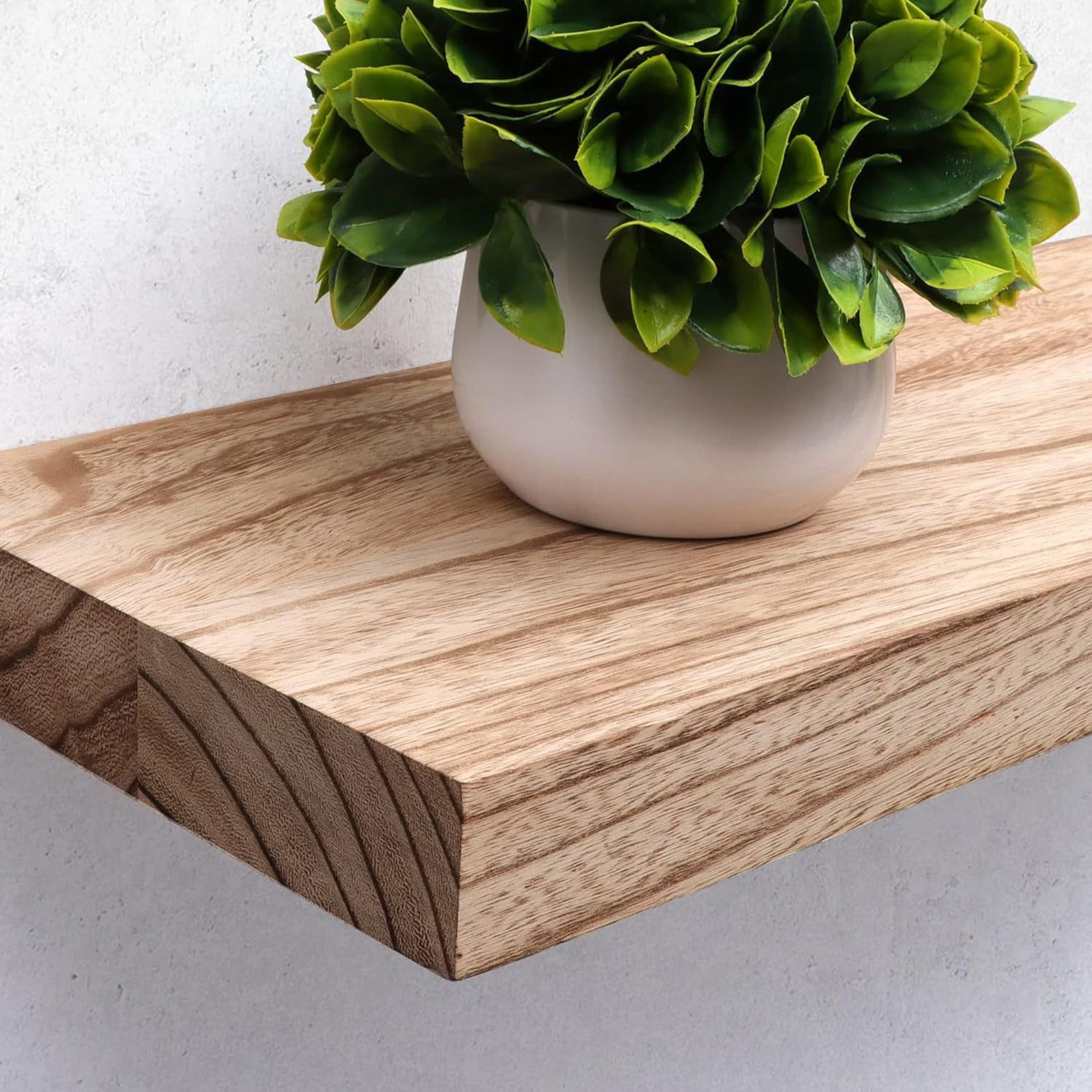 Floating Storage Shelf Wall Mounted Suspended Partition Wooden Bathroom ...