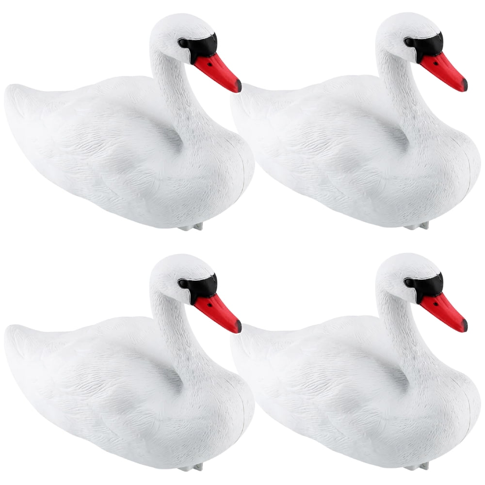 Floating Swan Decoy, Realistic Swimming Sculpture, Deterrent for Geese ...