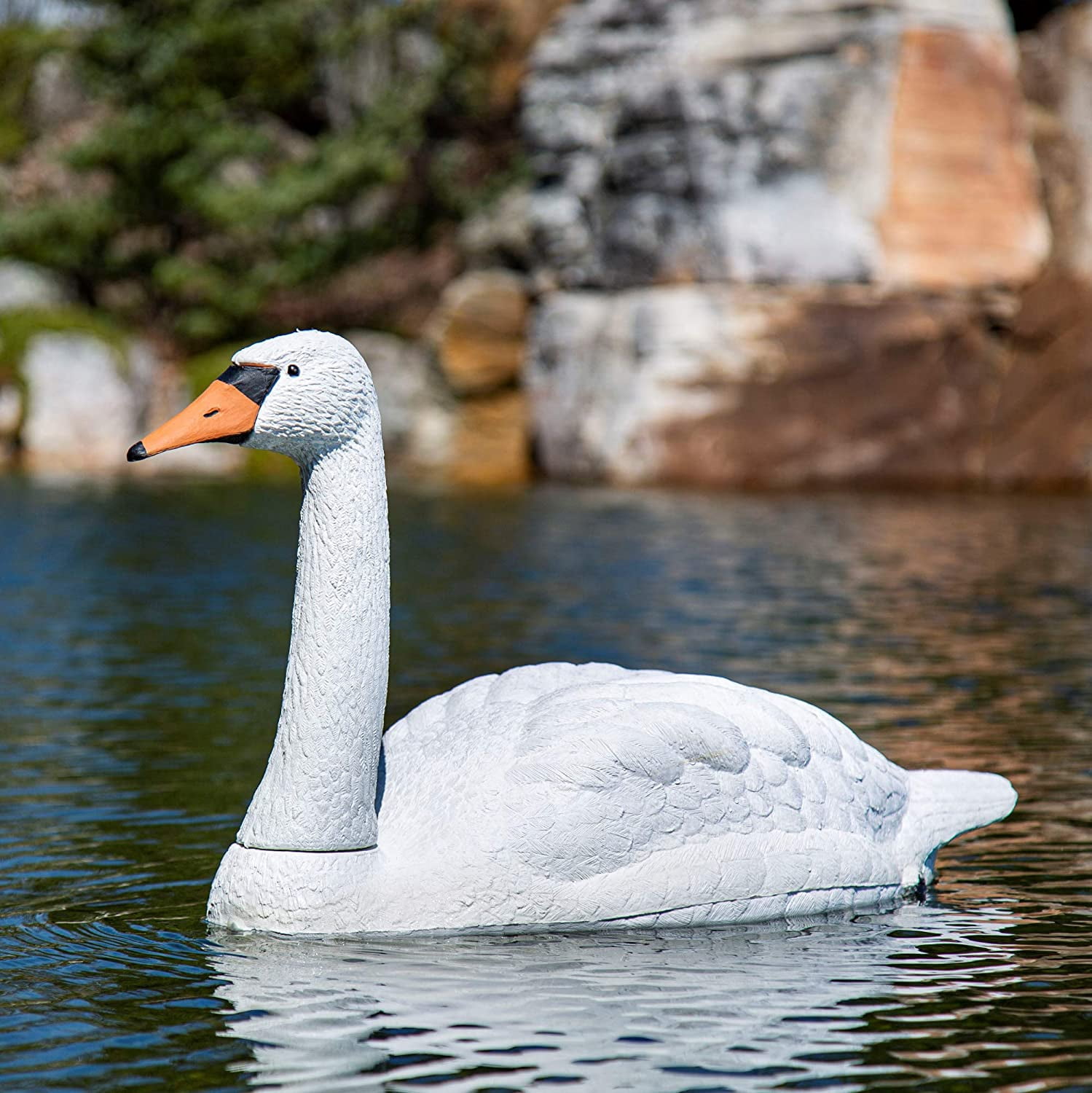 Floating Swan Decoy for Koi Ponds, Fish Ponds, Water Gardens, and Pools ...