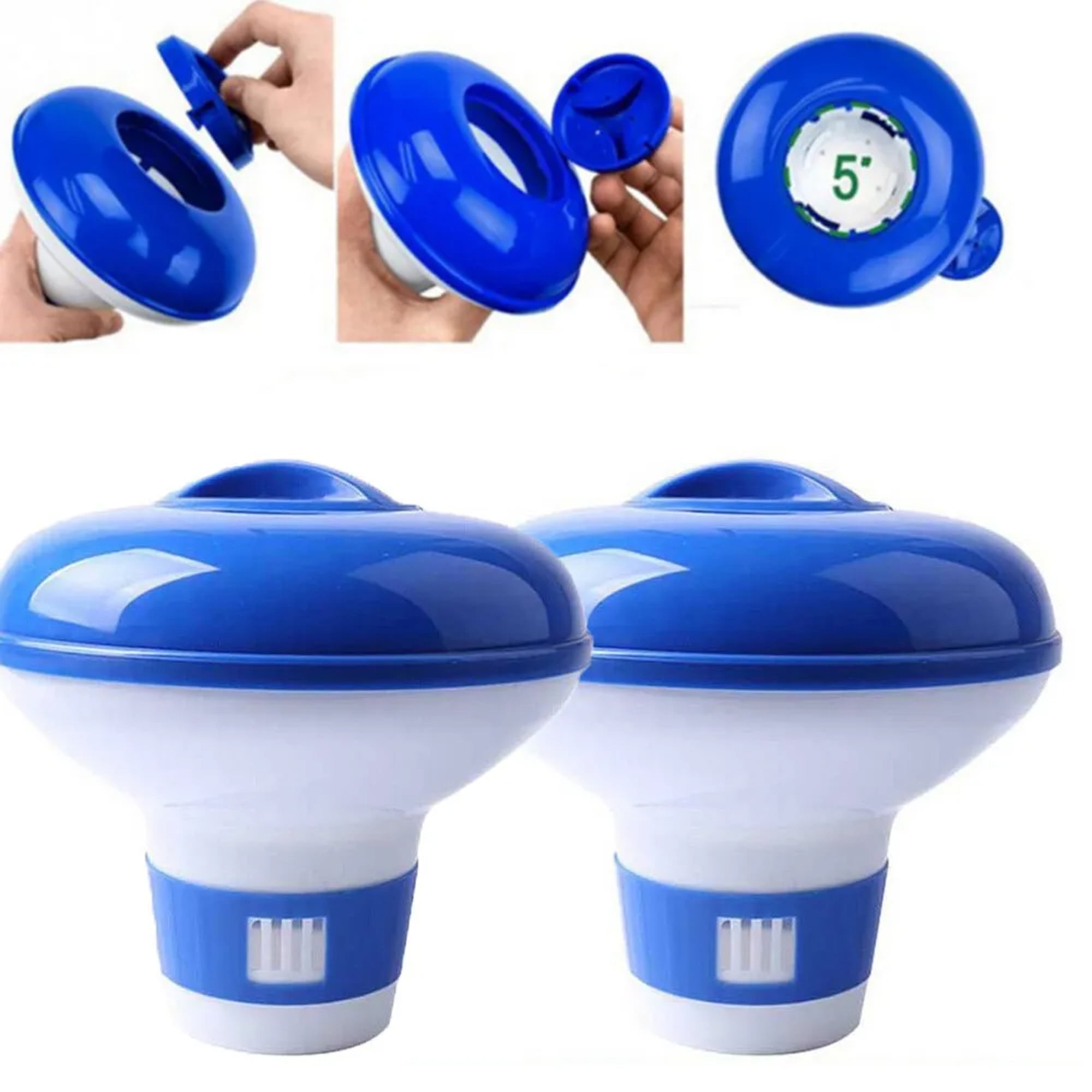 Floating Swimming Pool Chlorine Dispenser 5" Pool Floating Chemical ...