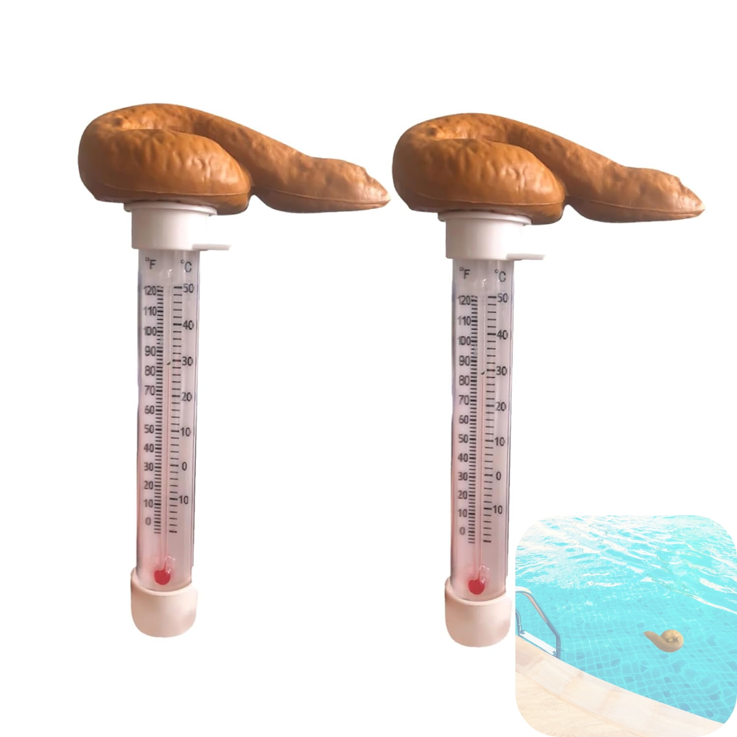 Floating Swimming Pool Thermometer, Funny Floating Poop Pools ...