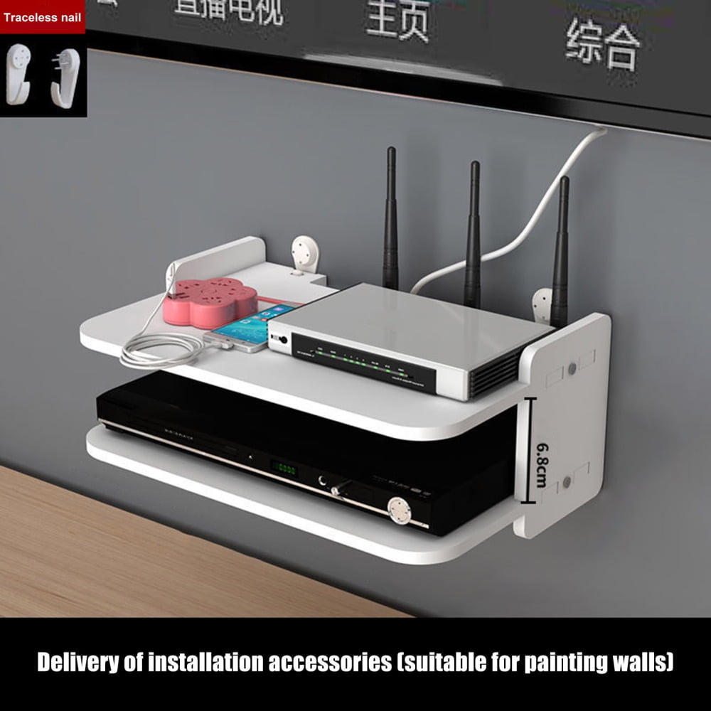 Floating TV Box Stand TV Box Shelf Thick DVD Player Floating Shelf for ...