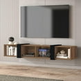 Floating TV Stand 75 Inch, Wall Mounted Entertainment Center, Shelf for ...