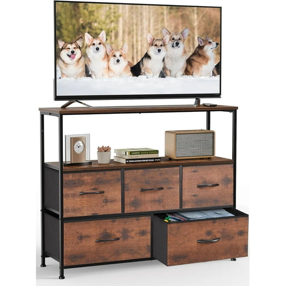 Floating TV Stand with Blue LED Lights Wall Mounted Shelf Entertainment ...