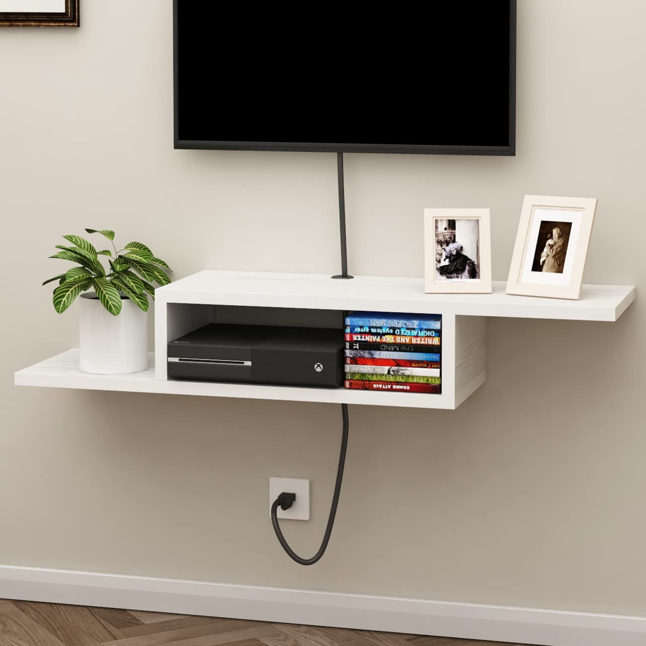 Floating TV Stand Shelf, Wall Mount Entertainment Center Media Console ...