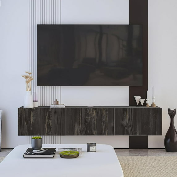 Floating TV Stand, Wall Mounted TV Stand for 65 inch TV, Modern ...