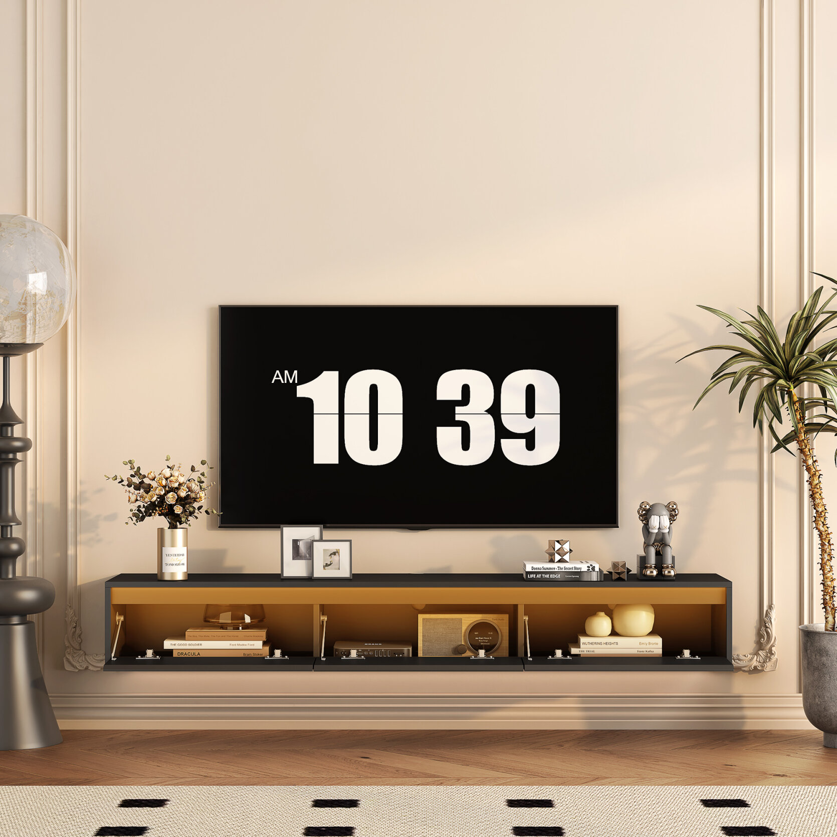 Floating TV Stand with Storage for TVs Up to 70", Wall Mounted ...