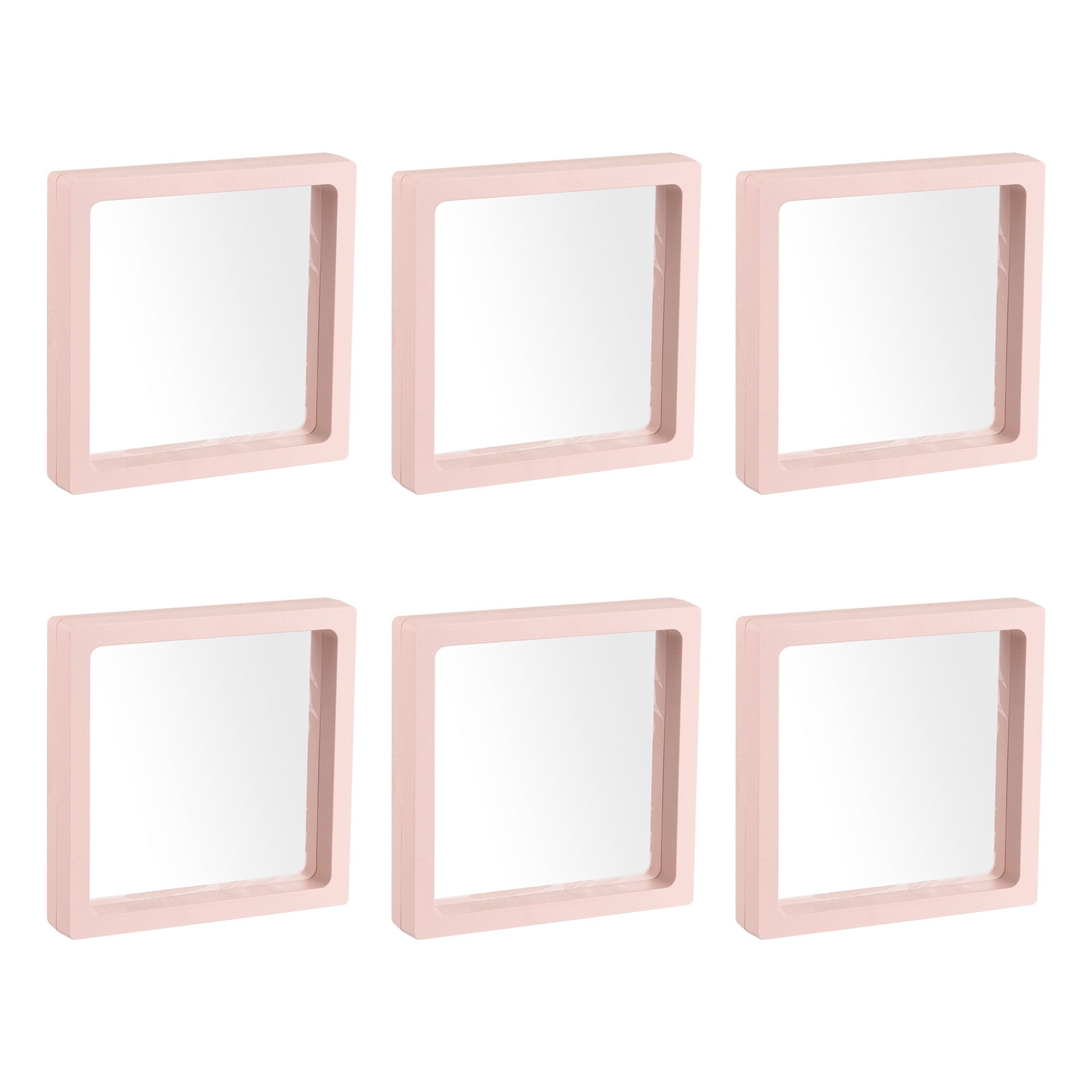 Floating Thin Film Display Box, ABS Frame Case 11cm x 11cm x 2cm Pink ...