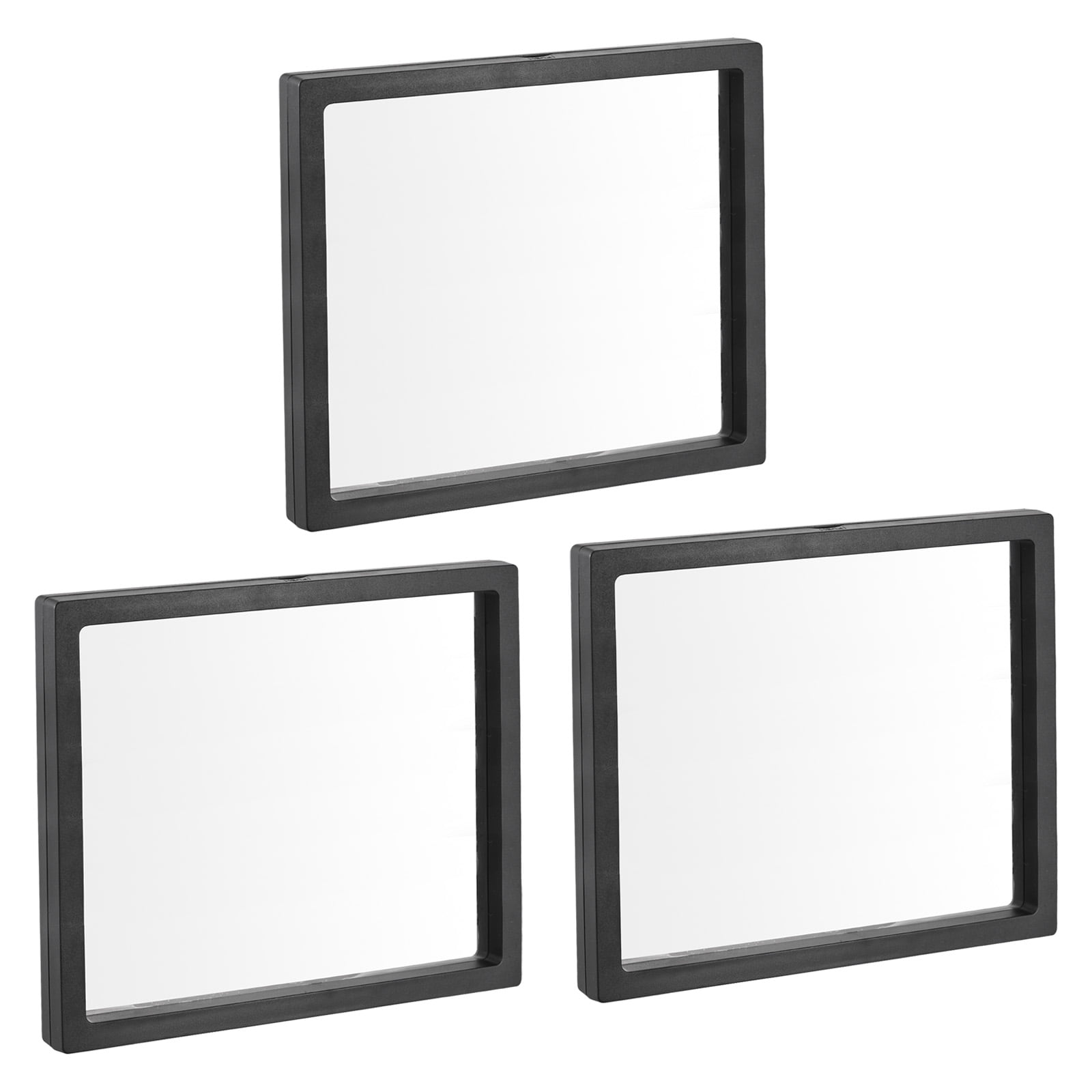 Floating Thin Film Display Box, ABS Frame Case 18cm x 18cm x 2cm Black ...
