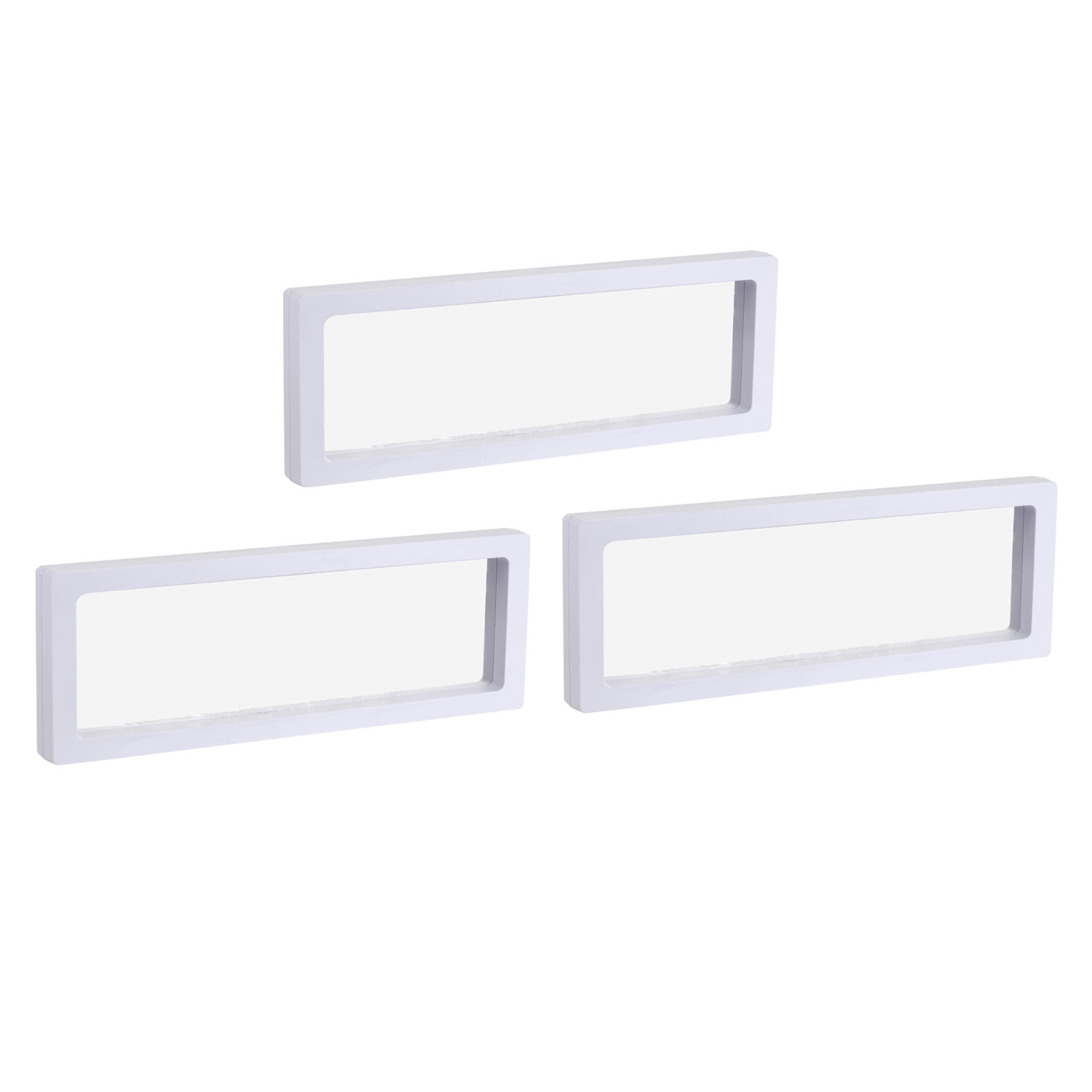 Floating Thin Film Display Box, ABS Frame Case 23cm x 7cm x 2cm White ...