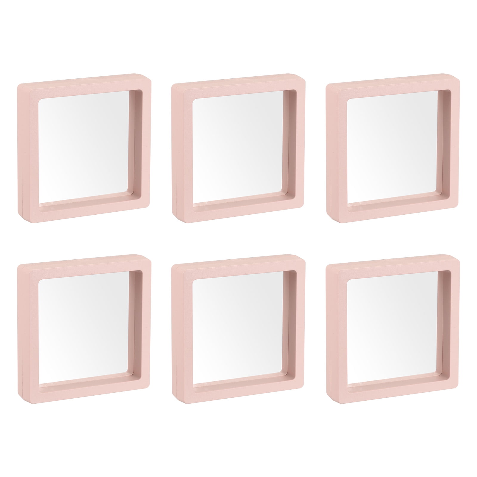 Floating Thin Film Display Box, ABS Frame Case 9cm x 9cm x 2cm Pink ...