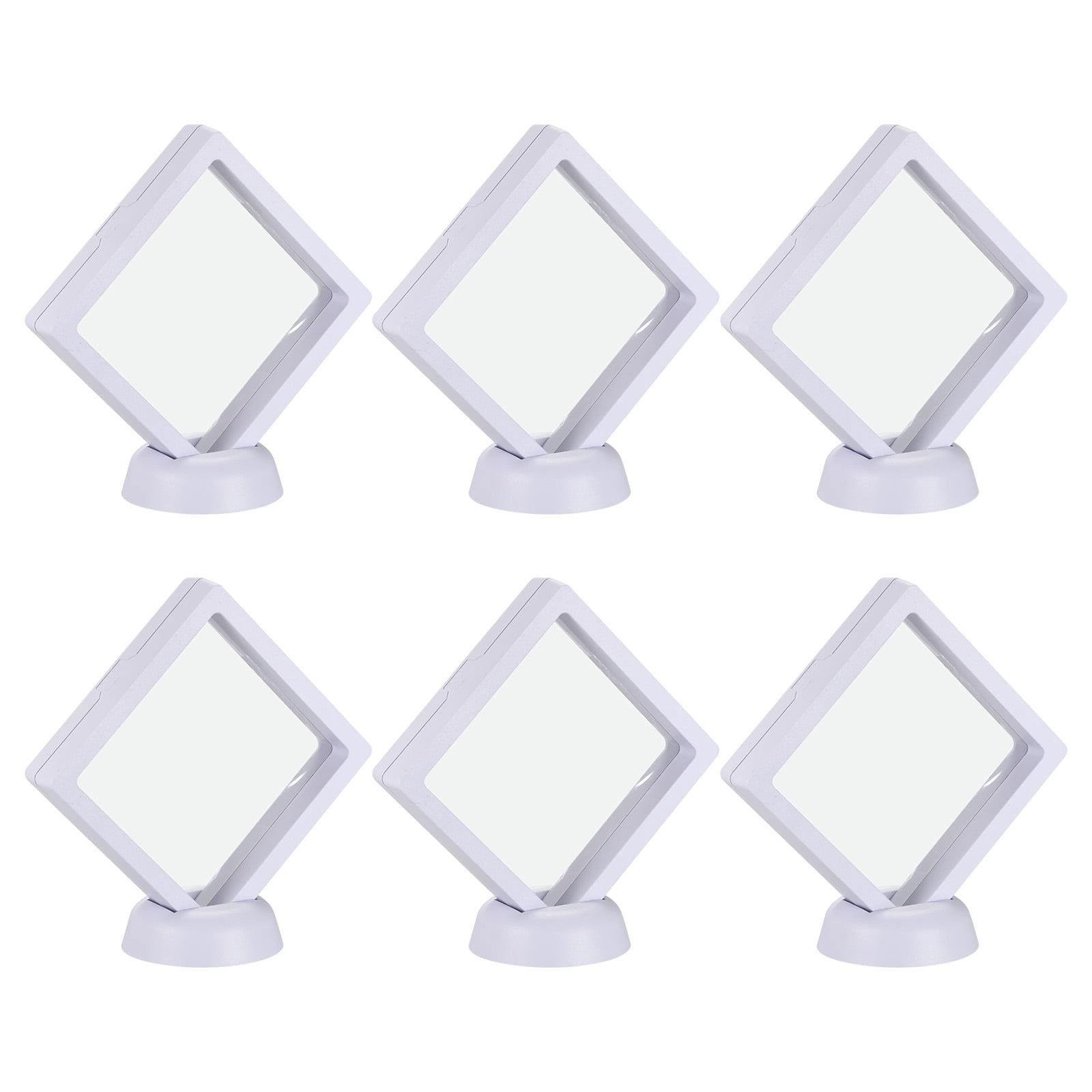 Floating Thin Film Display Box with Base 9cm x 9cm x 2cm White Pack of ...