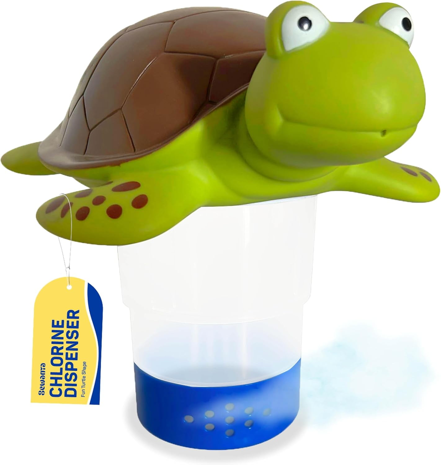 Floating Turtle Shape Chlorine Dispenser for Pools Fits 3" Tablets ...