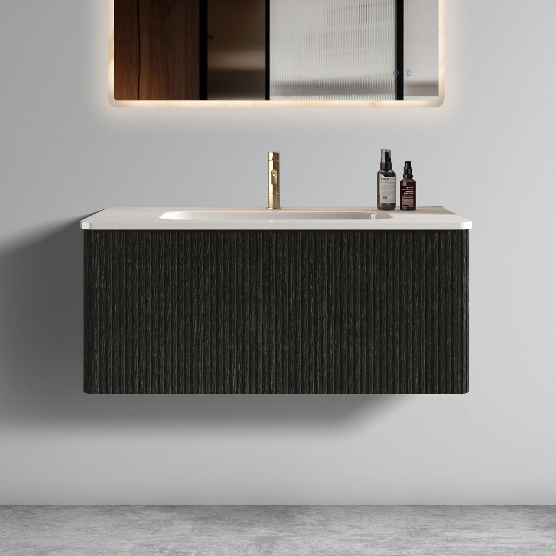 Floating Vanity for Modern Bathroom | Practical Push - Open Drawer ...