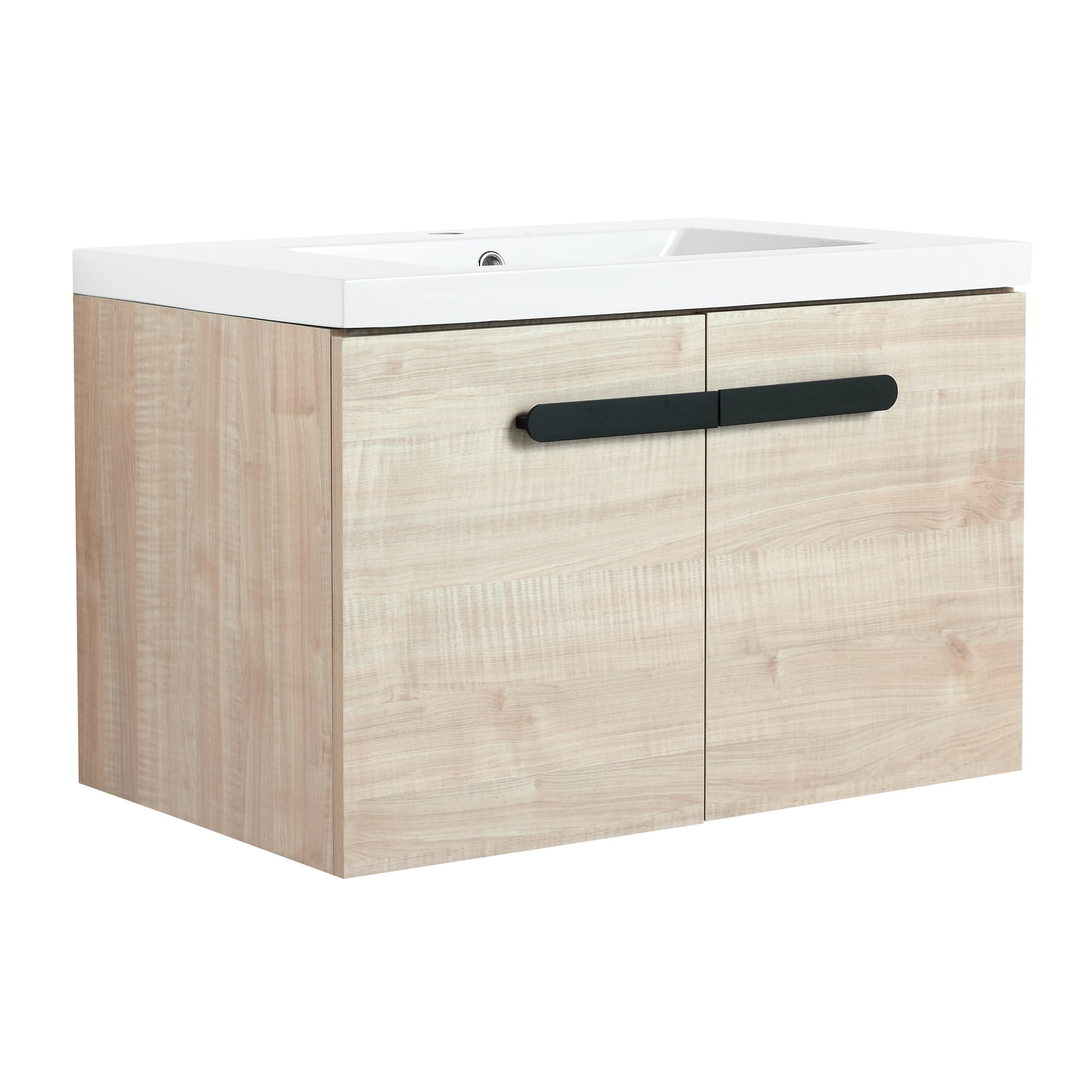 Floating Vanity with Resin Basin / 30 Inch, Soft Close Doors, Plywood ...