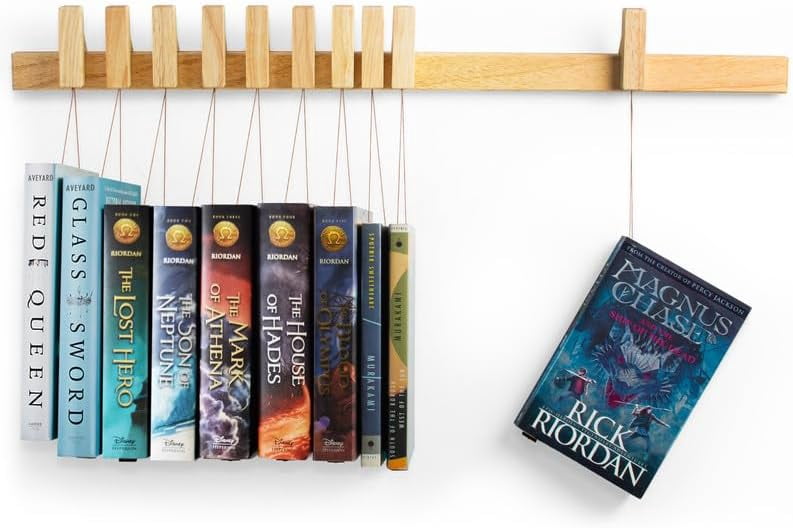 Floating Wall Bookshelf - Wall Mounted Book Organizer with Included ...