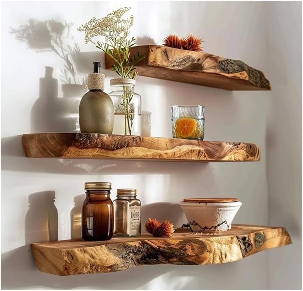Floating Wall Mounted Display Shelves for Picture Frames, Home Decor ...