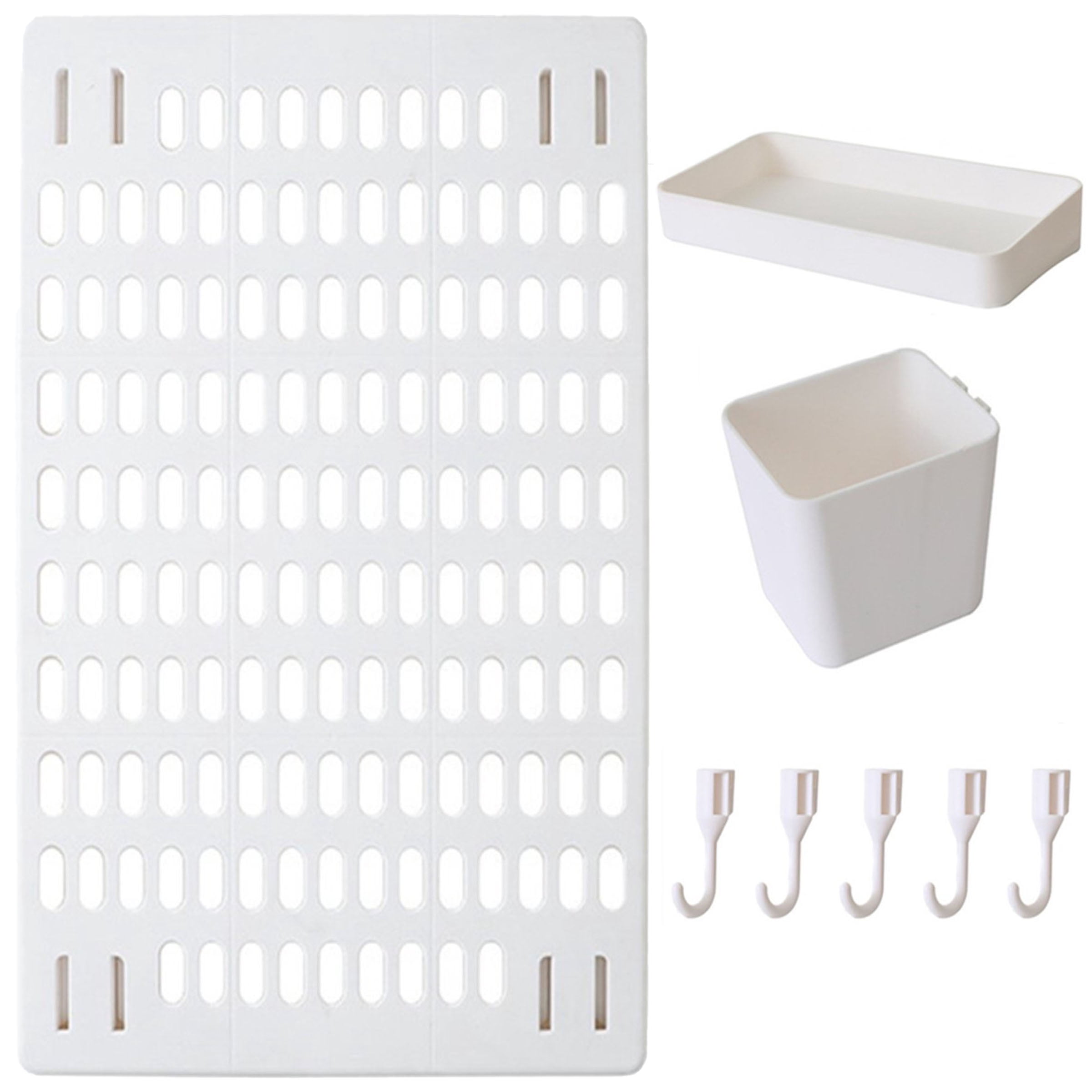 Floating Wall Mounted Shelves-Wall Hanging Racks Peg Board -Plastic ...