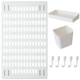Floating Wall Mounted Shelves-Wall Hanging Racks Peg Board -Plastic ...