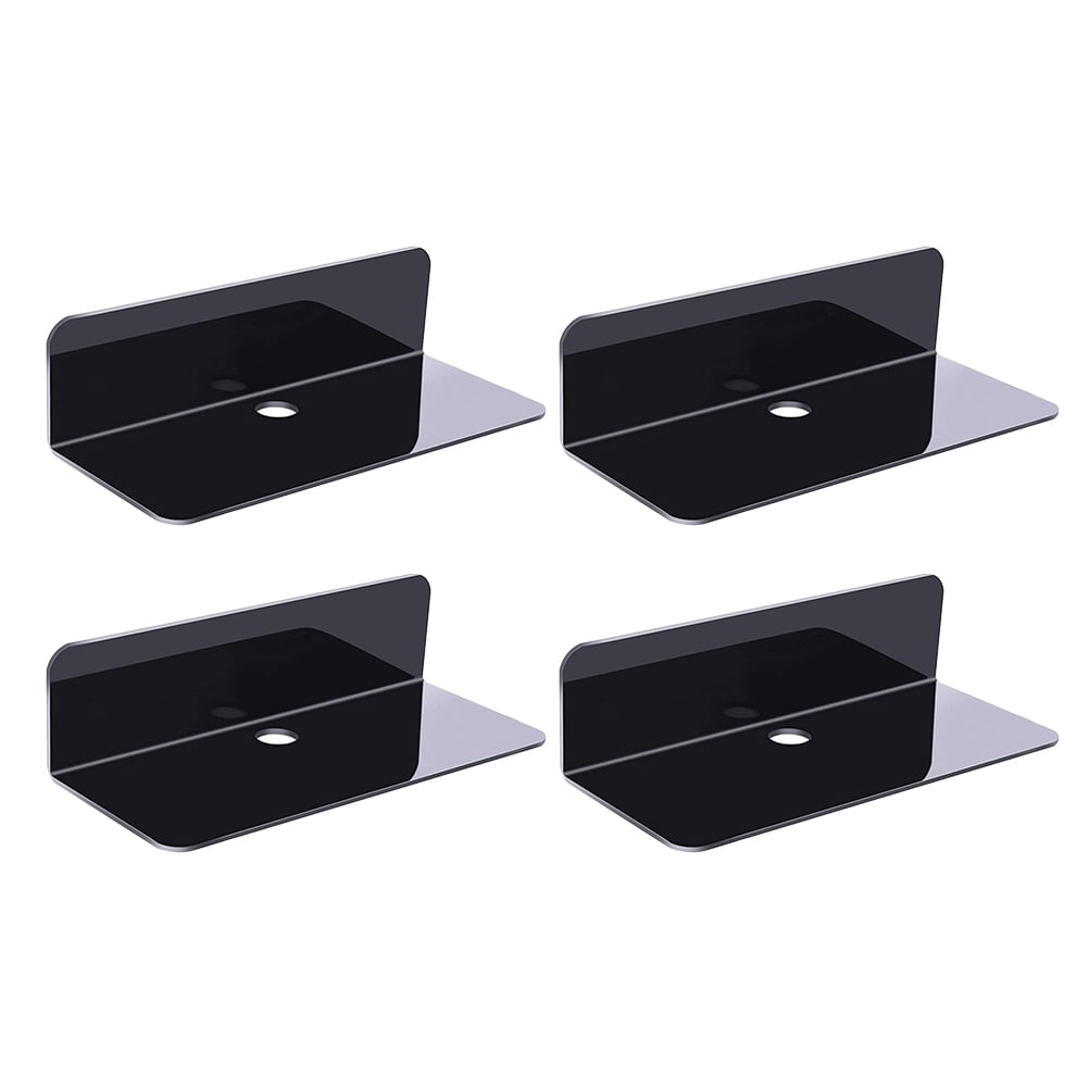 DEEPCRAFF Adhesive Wall Shelf Floating Corner Shelves 4Pcs - Walmart.com