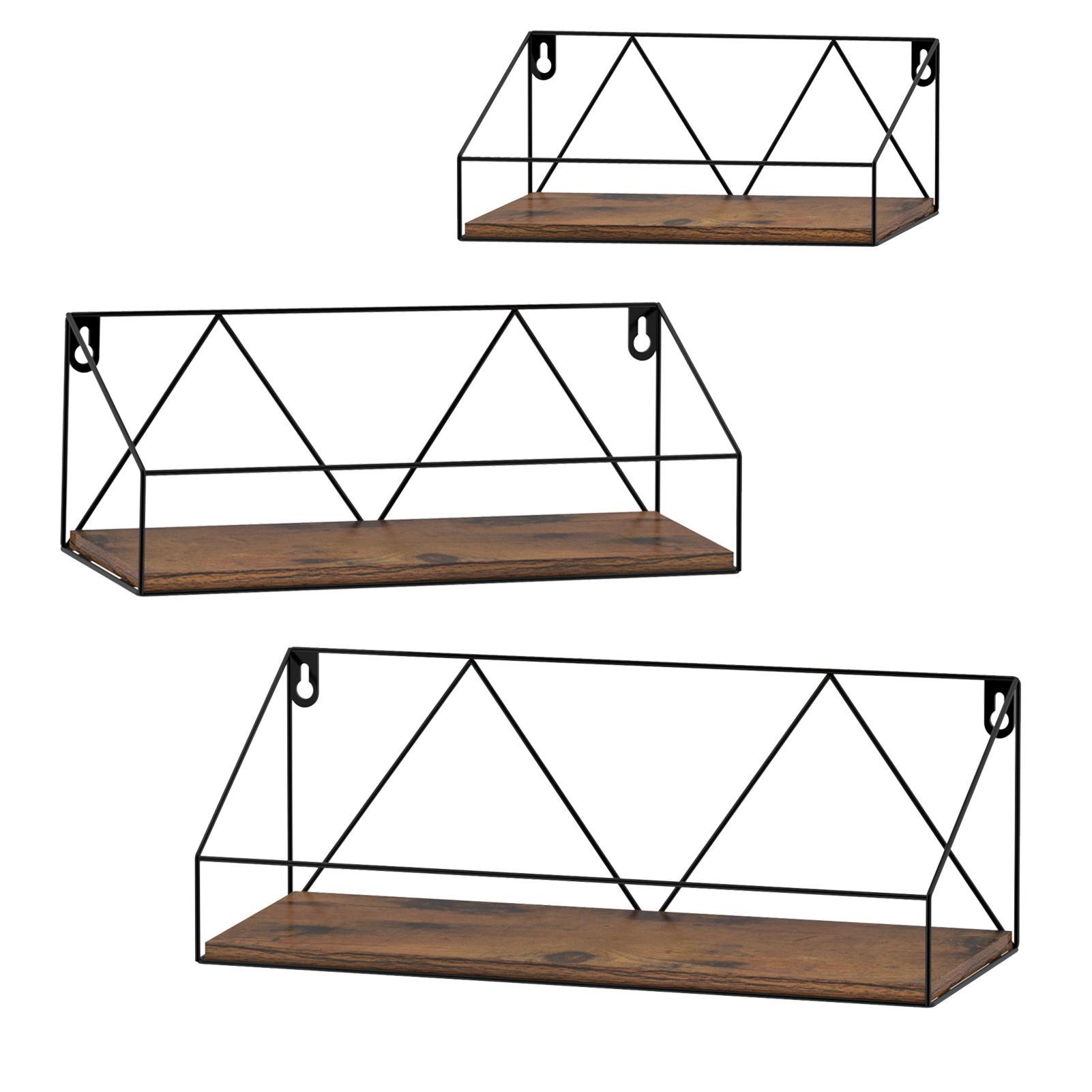 FZFLZDH Wall Shelf Double-Piece Set-Wall-Mounted Storage Shelf-with ...