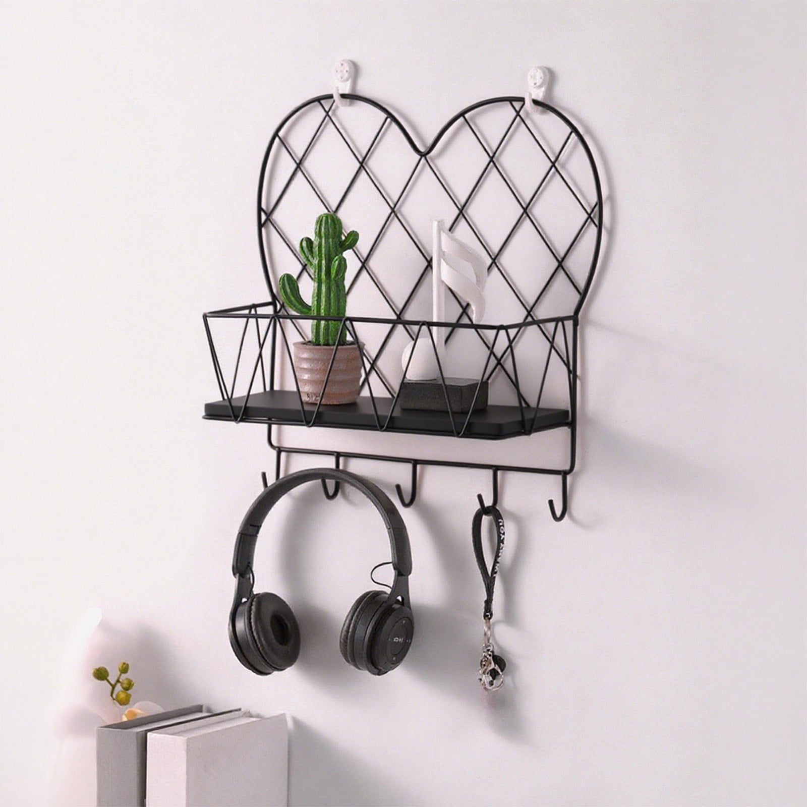 Floating Wall Shelves,Wall Mounted Storage Shelves Holders with Hook Up ...