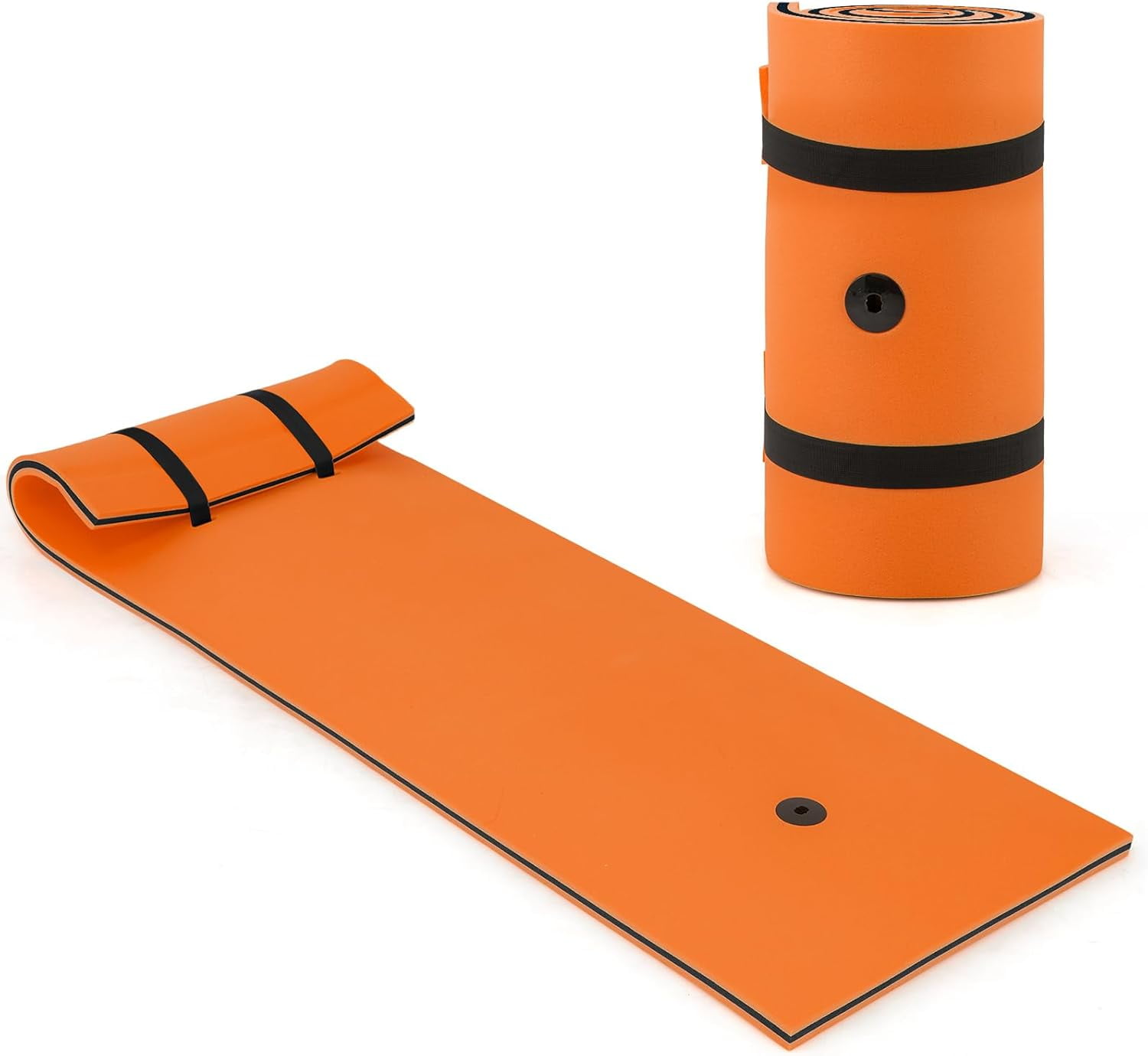 Floating Water Mat Pad, Lily Pad with Rolling Pillow Design, Bouncy ...