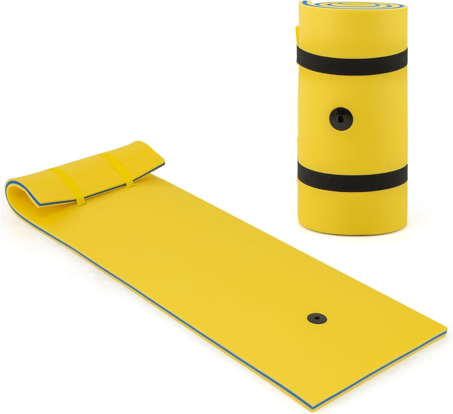 Floating Water Mat Pad, Lily Pad with Rolling Pillow Design, Bouncy ...