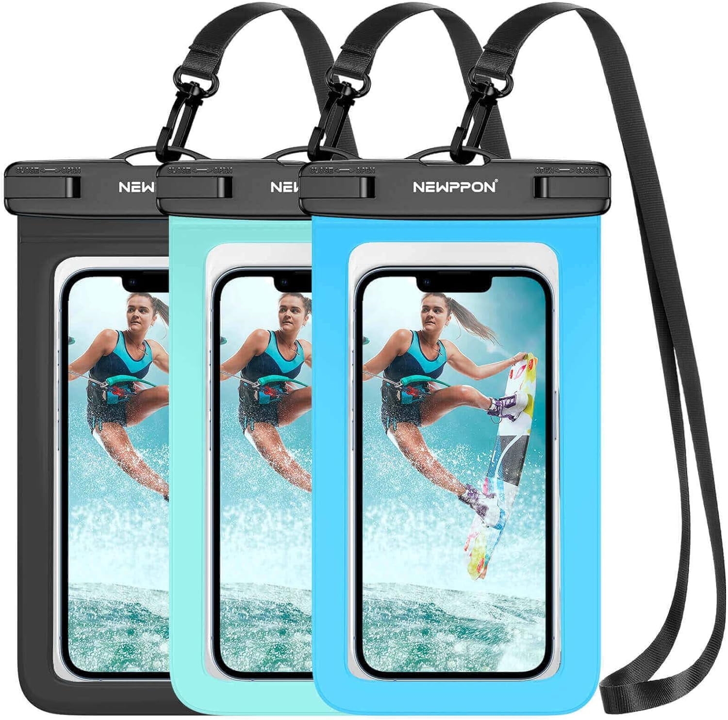Floating Waterproof Phone Pouch : 2 Pack Universal Floatable Water ...