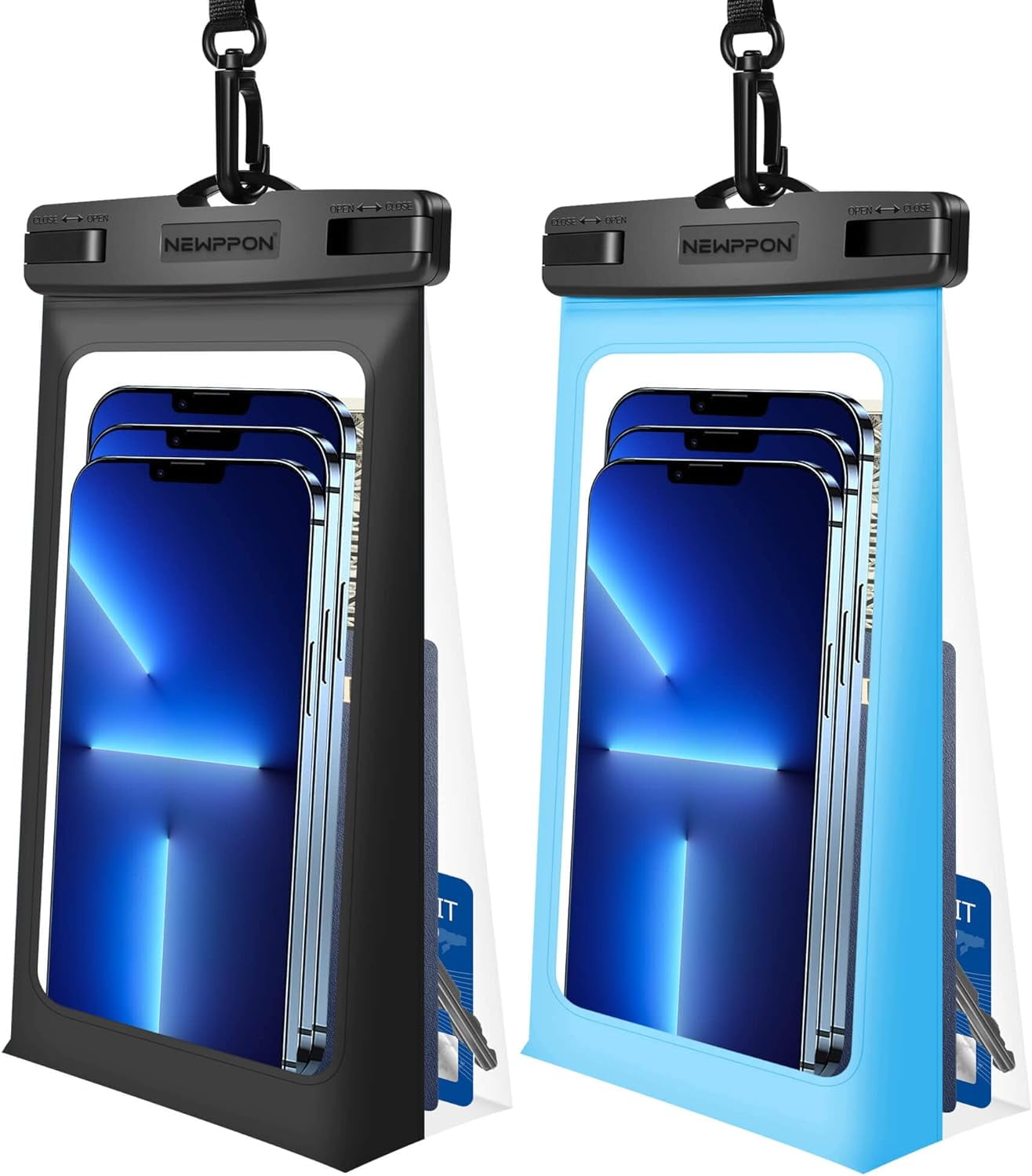 Floating Waterproof Phone Pouch : 2 Pack Universal Floatable Water ...