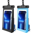 Floating Waterproof Phone Pouch : 2 Pack Universal Floatable Water ...