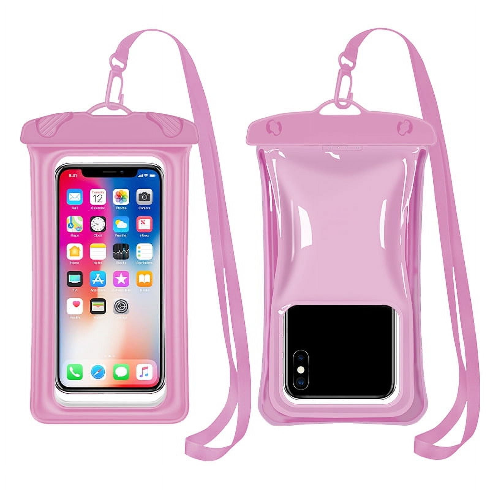 Floating Waterproof Phone Pouch Up to 7.5", Underwater Case Dry Bag ...