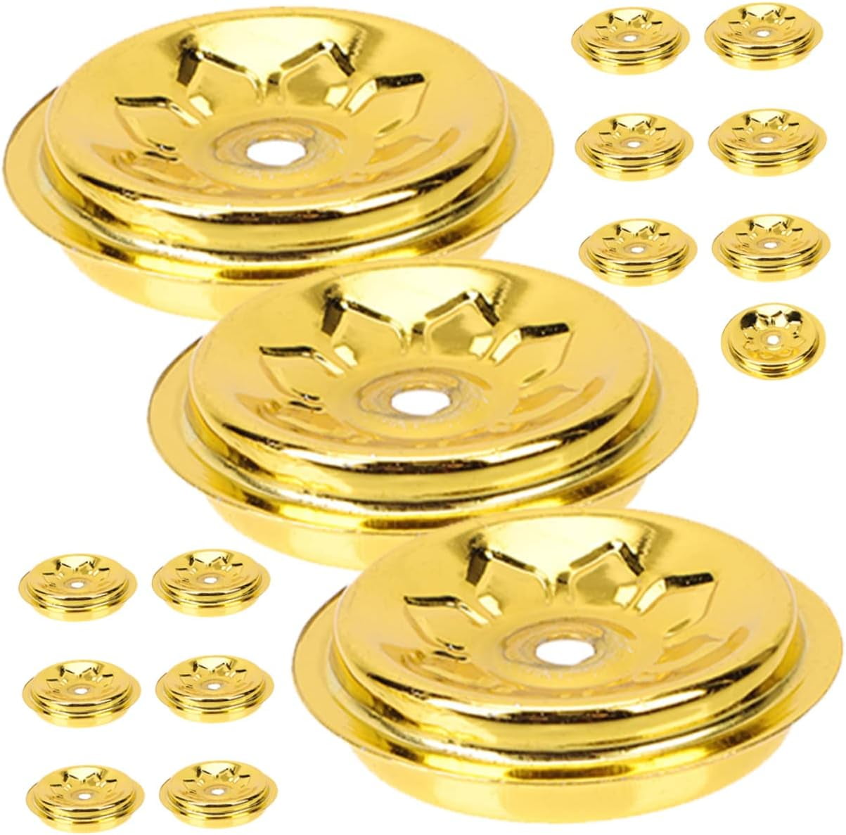Floating Wicks Disc Holders 16pcs Butter Lamp Oil Float Golden Liquid ...