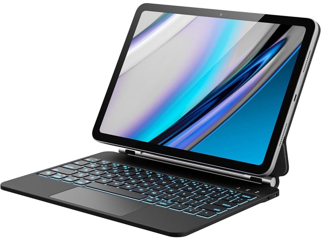 Floating iPad 10th Generation Case with Keyboard, Magnetic Stand, Stain ...