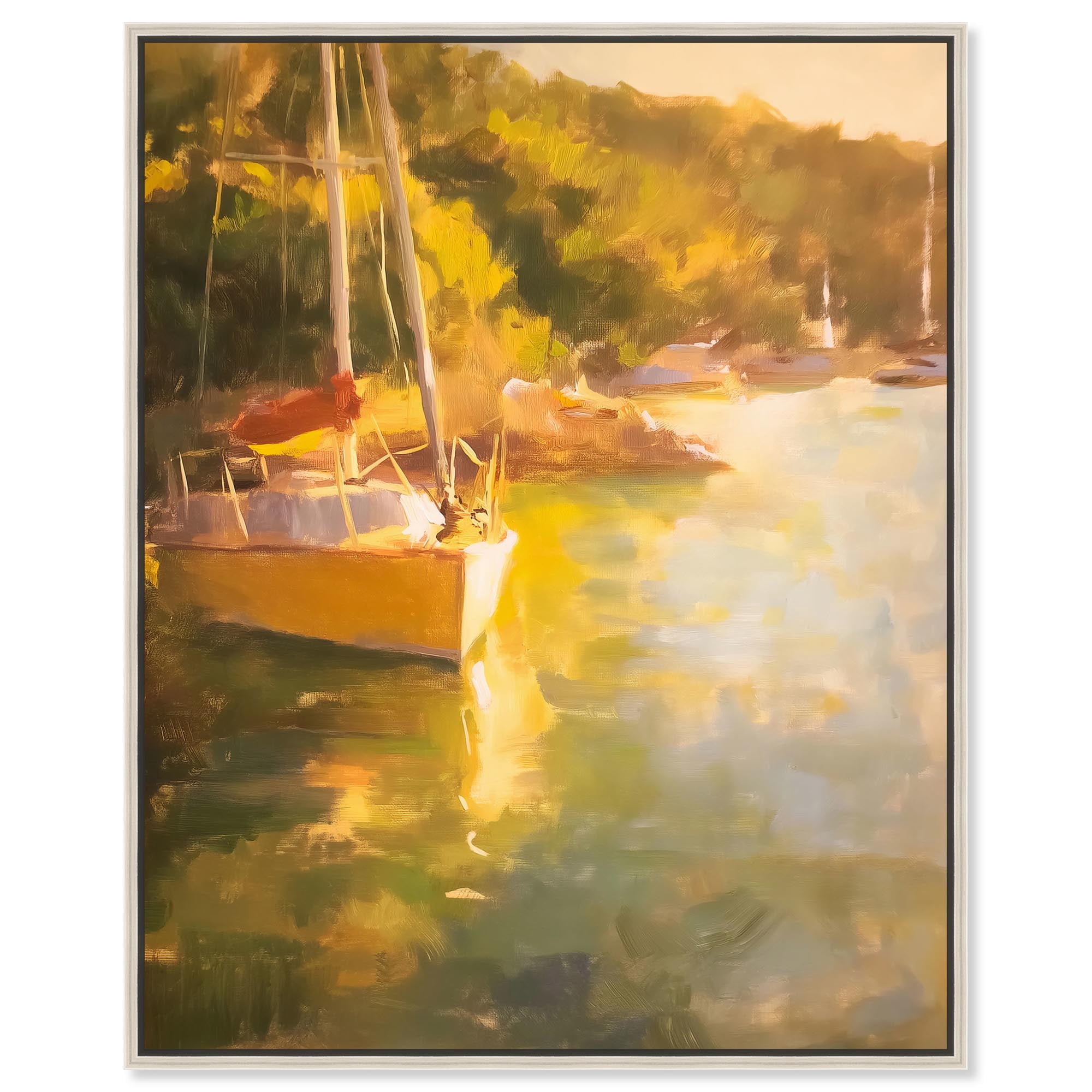 Floating in Tranquility I Canvas Coastal Paintings by Art Remedy ...
