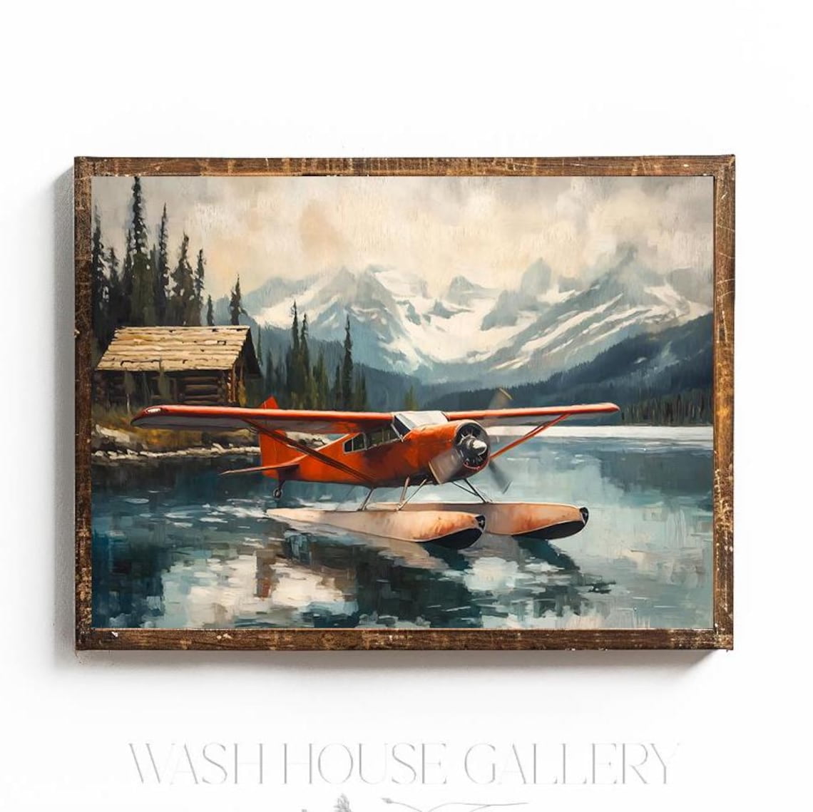 Floatplane Seaplane Airplane Wall Art Vintage Aviation Decor Alaska ...