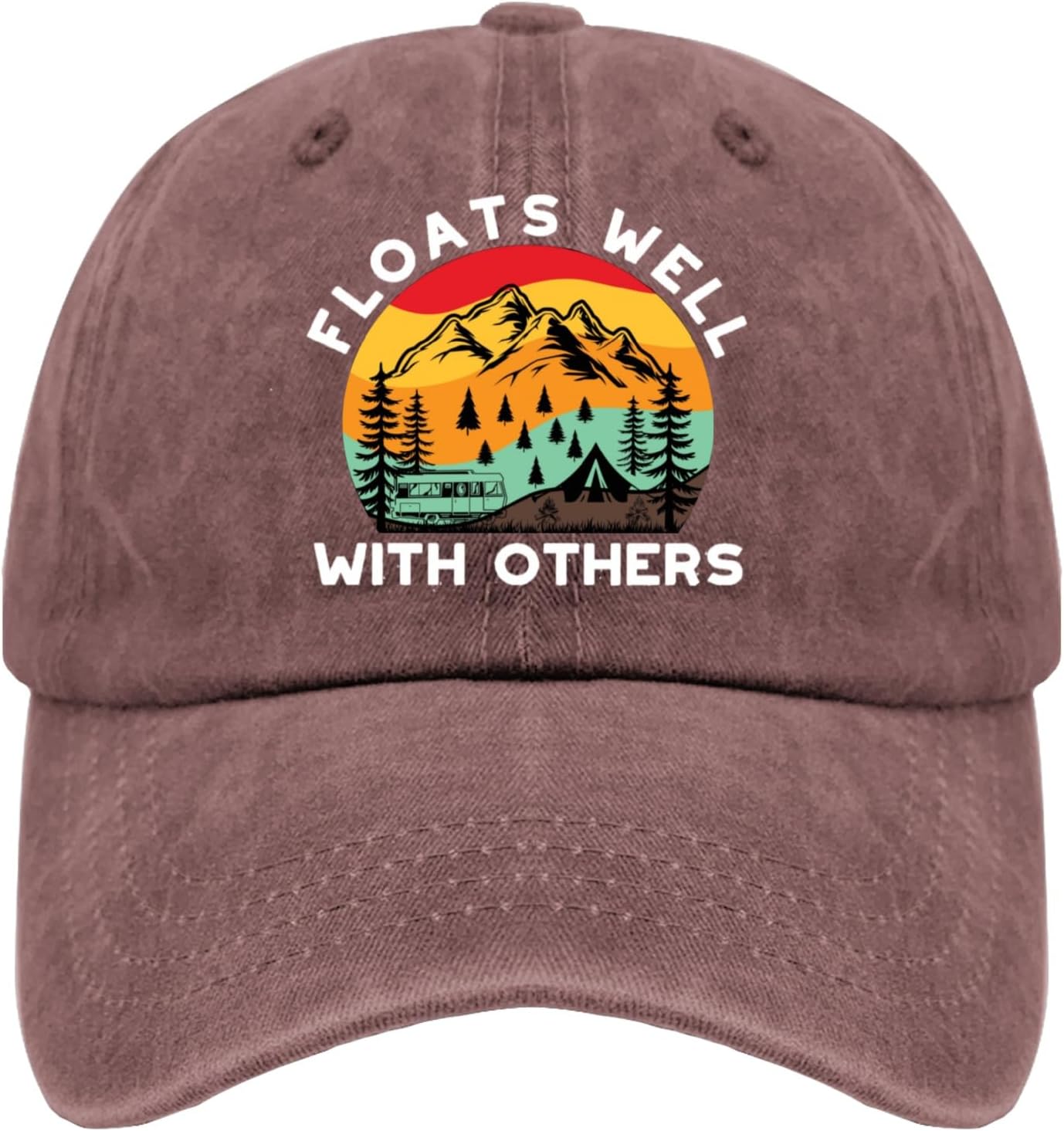 Floatss Well with Others hat for Mens Cute Ball Cap for Womens Ball caps Cute Unique Gifts for ...