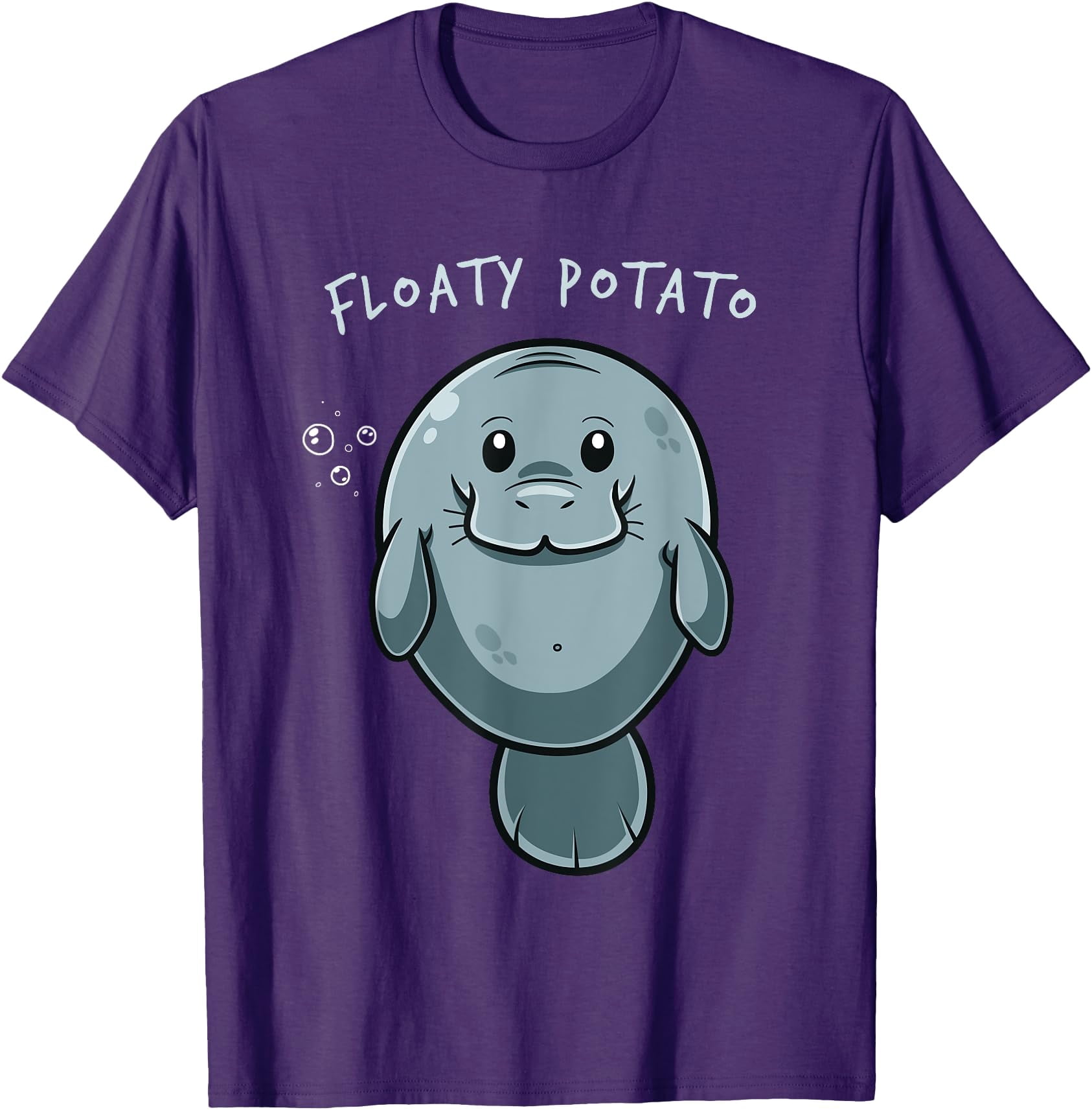Floaty Potato Funny Manatee Sea Animal Potatoes Softstyle Unisex T ...