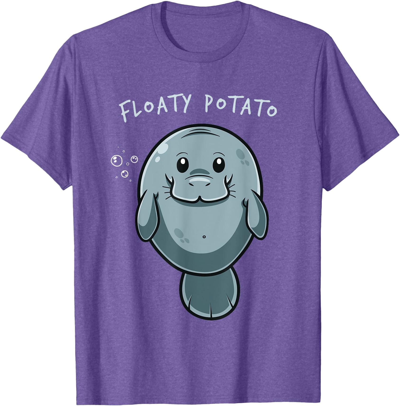 Floaty Potato Funny Manatee Sea Animal Potatoes Softstyle Unisex T ...