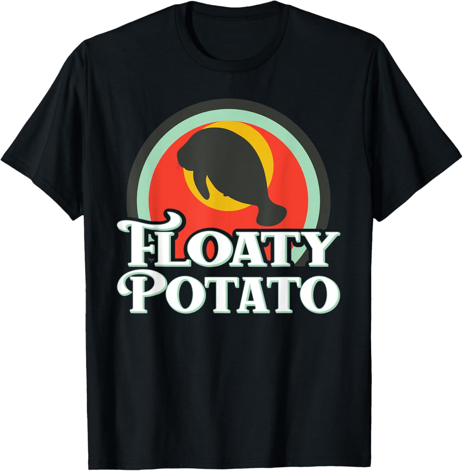 Floaty Potato Funny Manatee Sea Cow Manatees Potatoes T-Shirt - Walmart.com