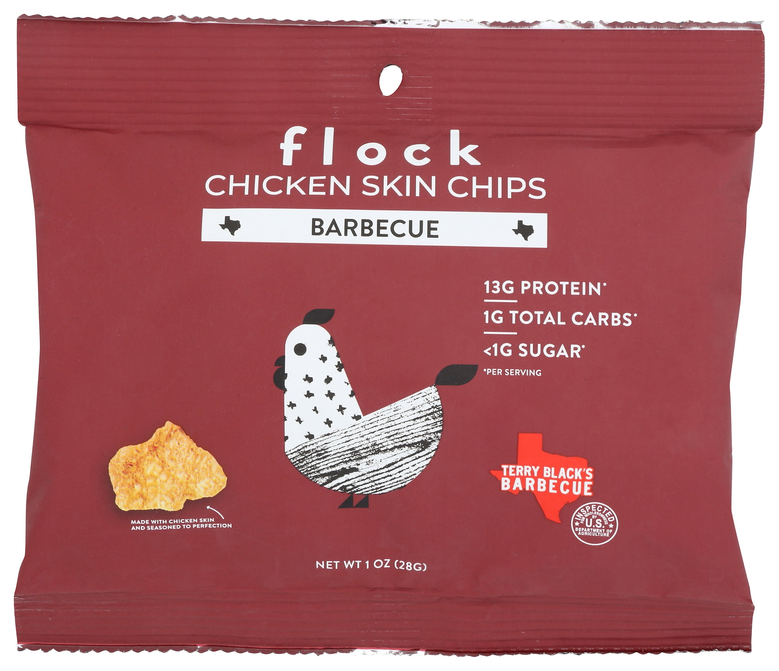 Flock Chicken Chips Chips Chicken Terry Blck 1 Ounce Pack Of 8 ...