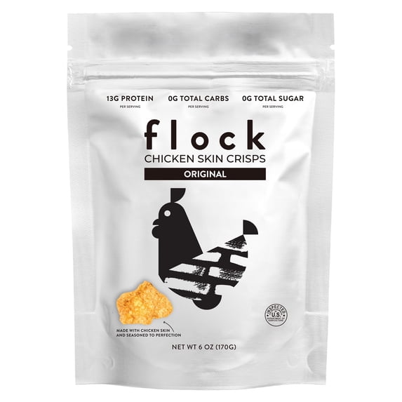 Flock Chicken Skin Crisps, Original, 6 Ounce - Walmart.com