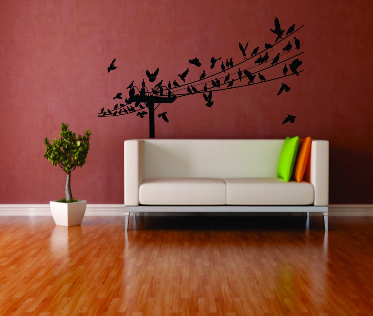 Flock Of Birds On A Wire And Telephone Pole Outdoor Bird Eagle Parrots ...