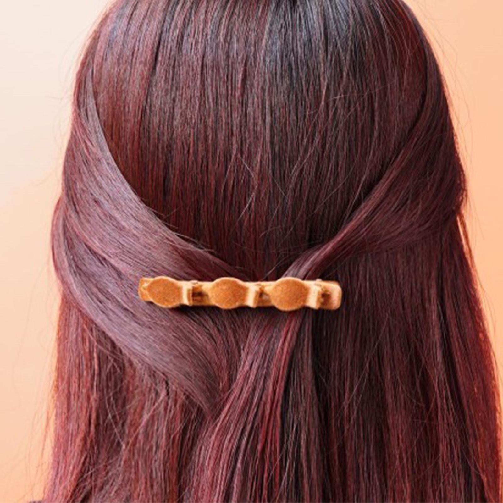 Flocked Braided Hair Clips, 1pc Double Layer Braided Hairpin Satin ...