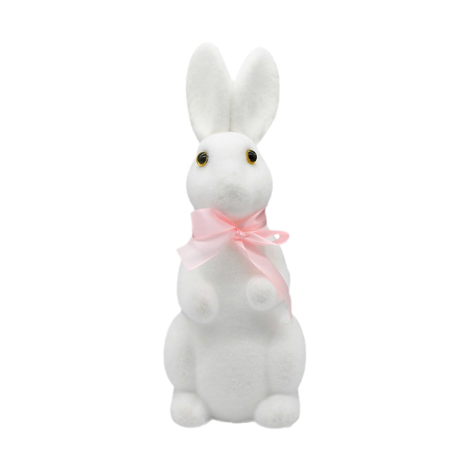 Flocked Bunny Table Decor White Flocked Bunny Decor 12.2"/31cm Easter ...