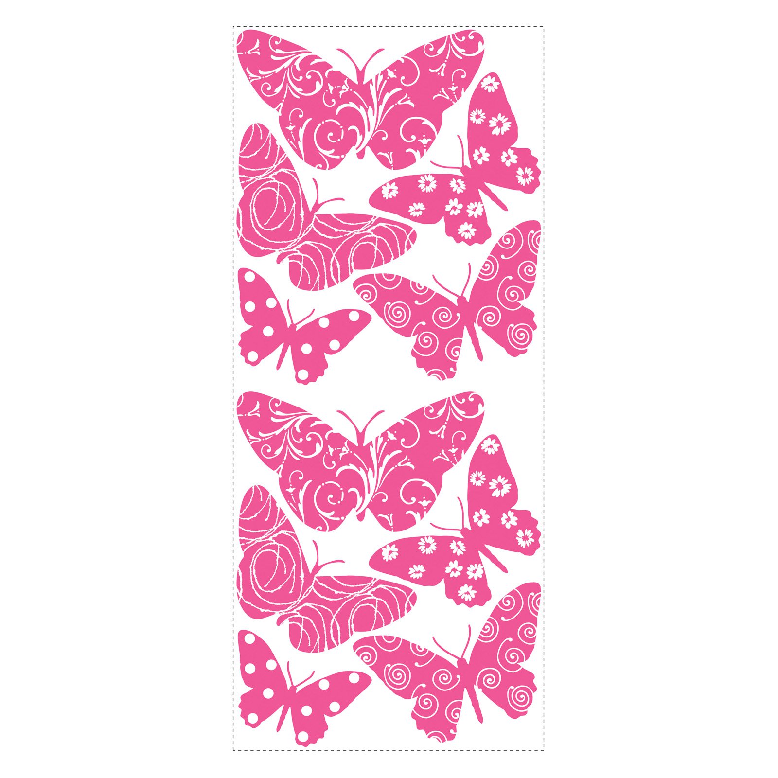 Flocked Butterfly Wall Decals - Walmart.com