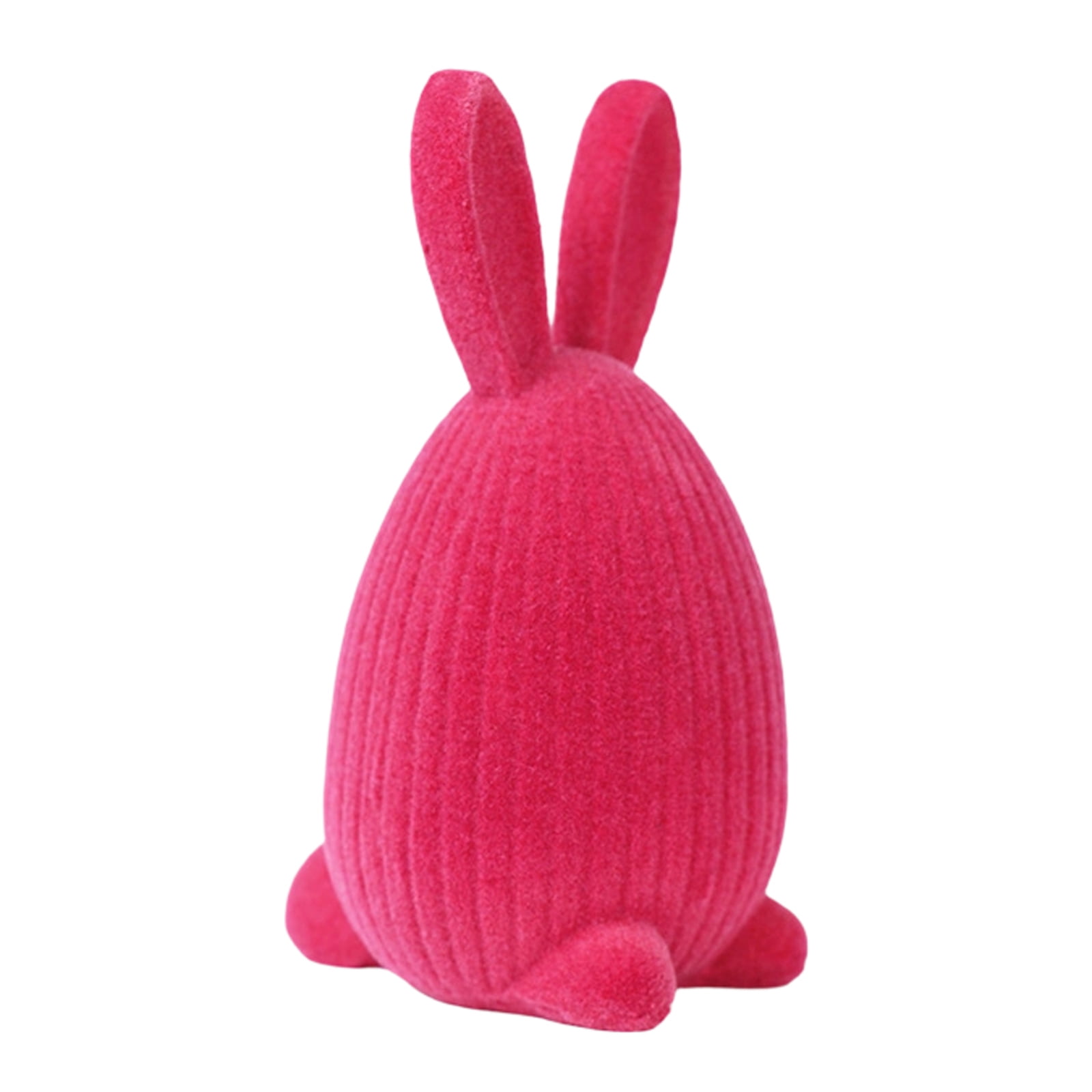 Flocked Easter Bunny Decorations 3.9inch Flocking Modern Art Rabbit ...
