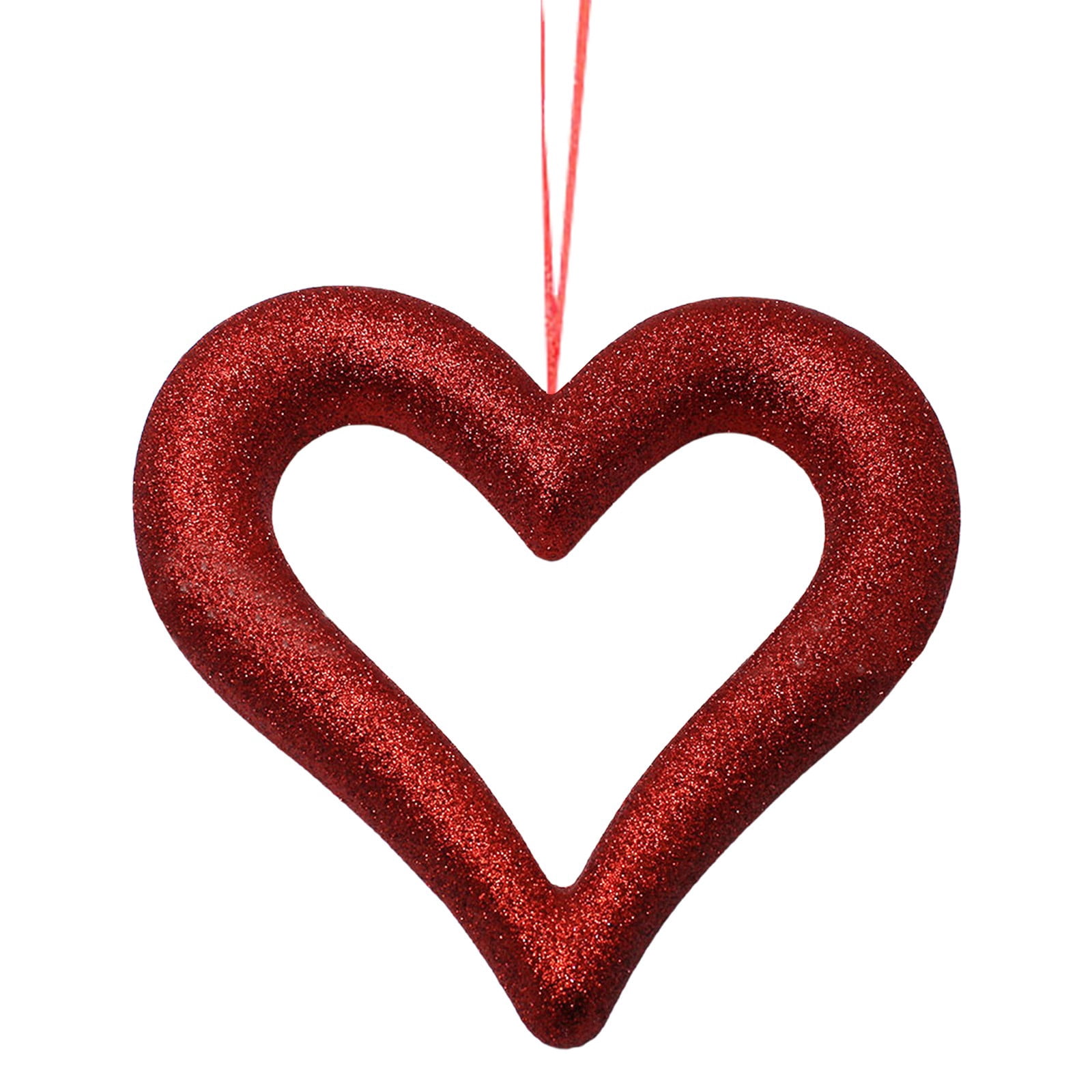 Flocked Heart Wreath, Red, Valentine's Day Red 20*20 cm by Toyeng ...